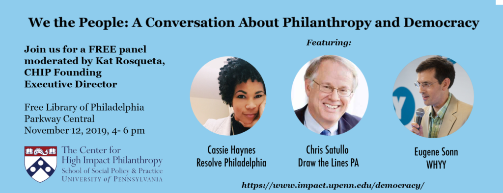 Event: We the People: A Conversation About Philanthropy and Democracy Nov. 12 - Center for High ...